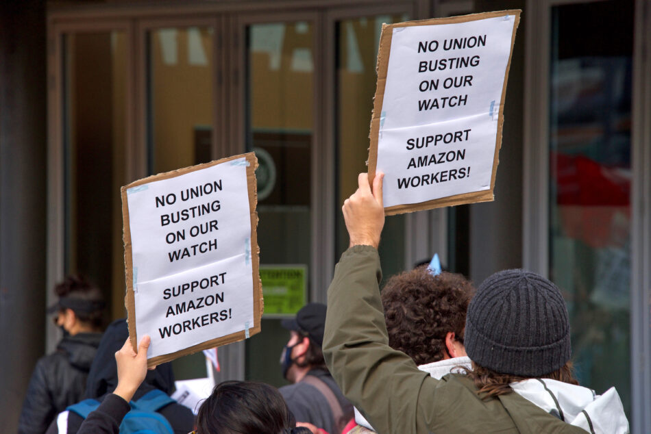 Corporate union busting in plain sight: How Amazon, Starbucks, and ...